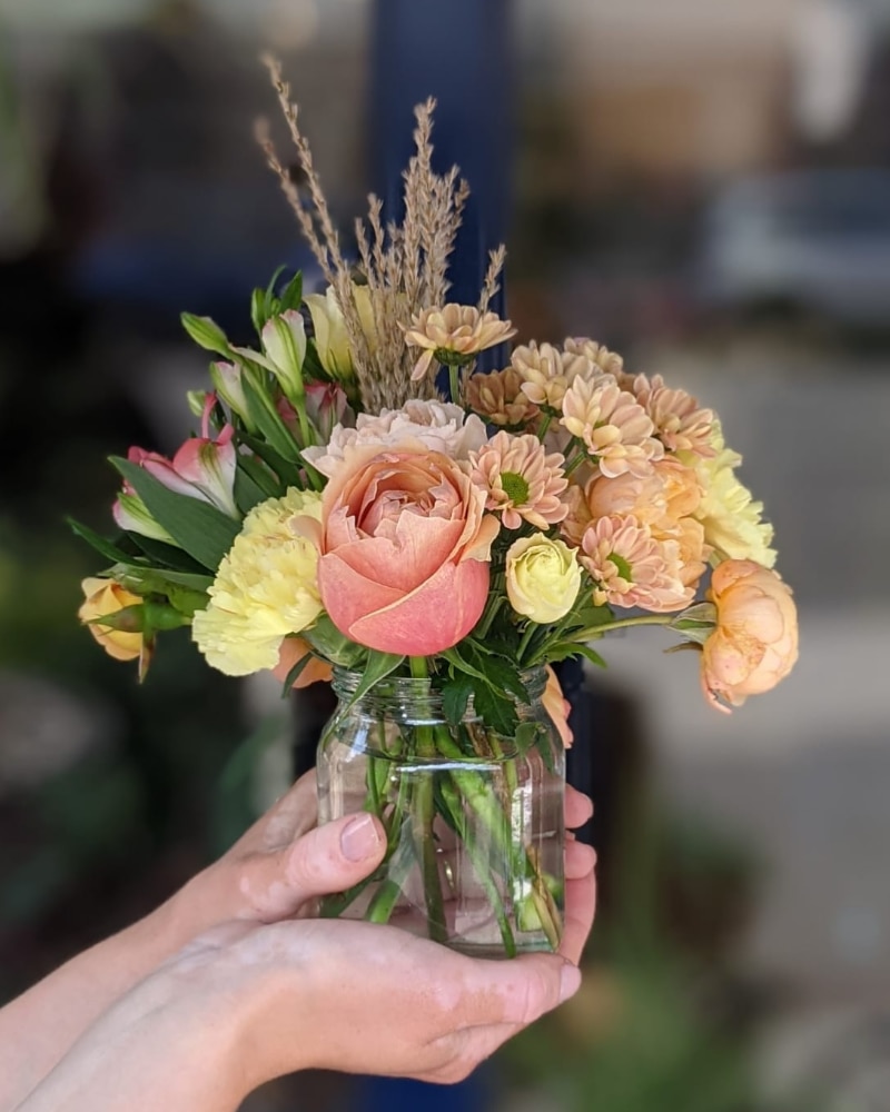 Spring Jam Jars in Witney Oxfordshire - The Flower Shop